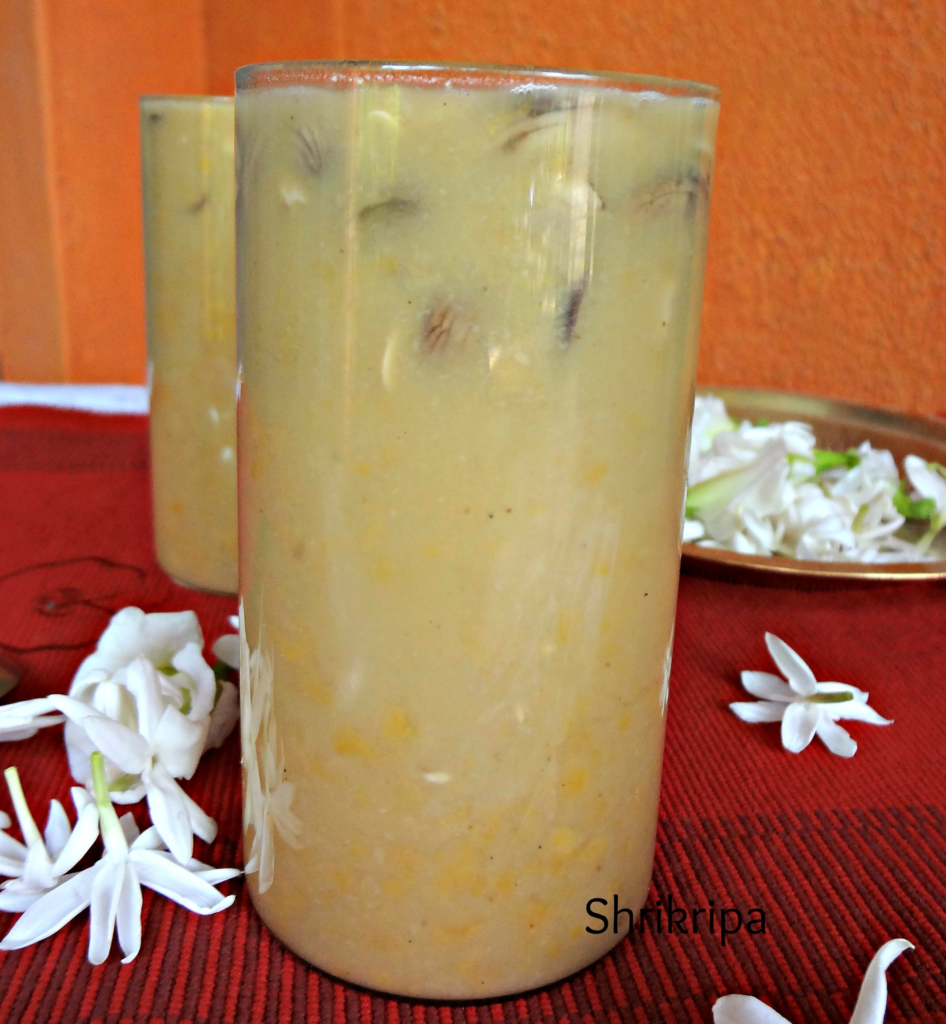 Kadle Bele –Gerubeeja Payasa / Chana dal and Cashew Kheer: