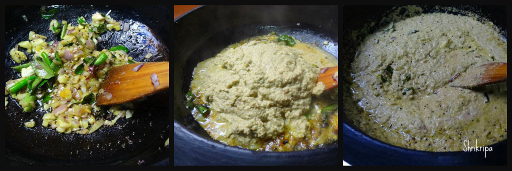Hitikida avarekalu/ Deskinned Hyacinth bean curry:
